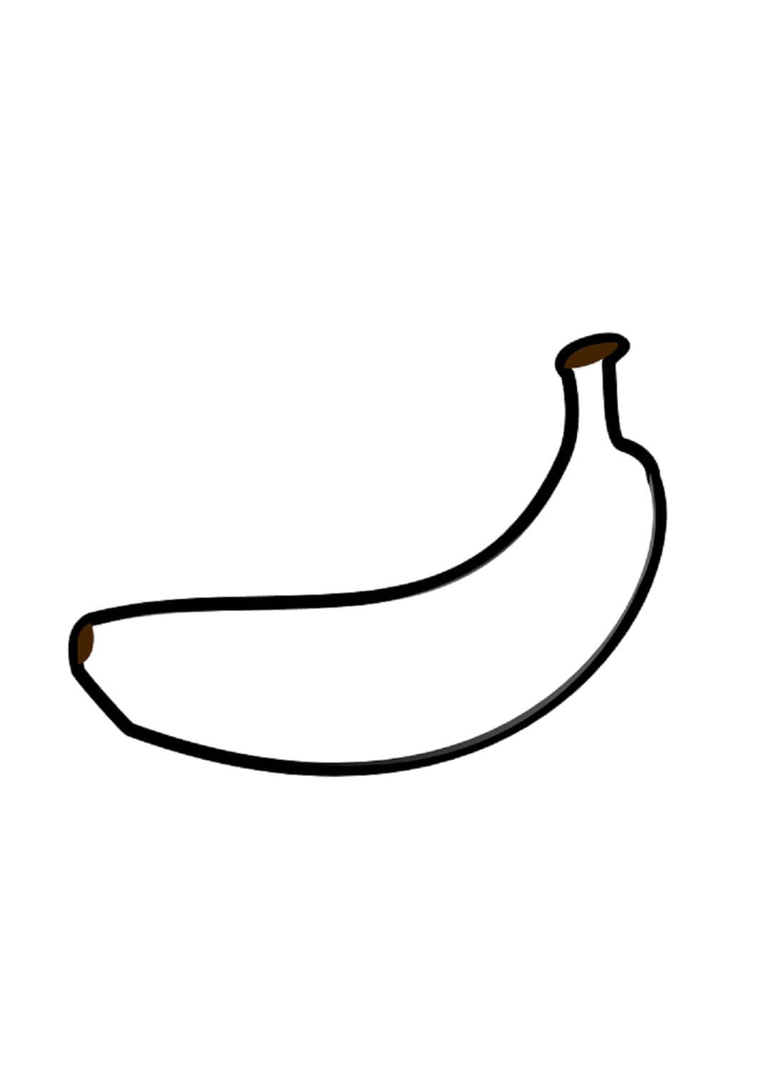 Heel Makkelijke Banaan Kleurplaat Kinderen Kleurplaat